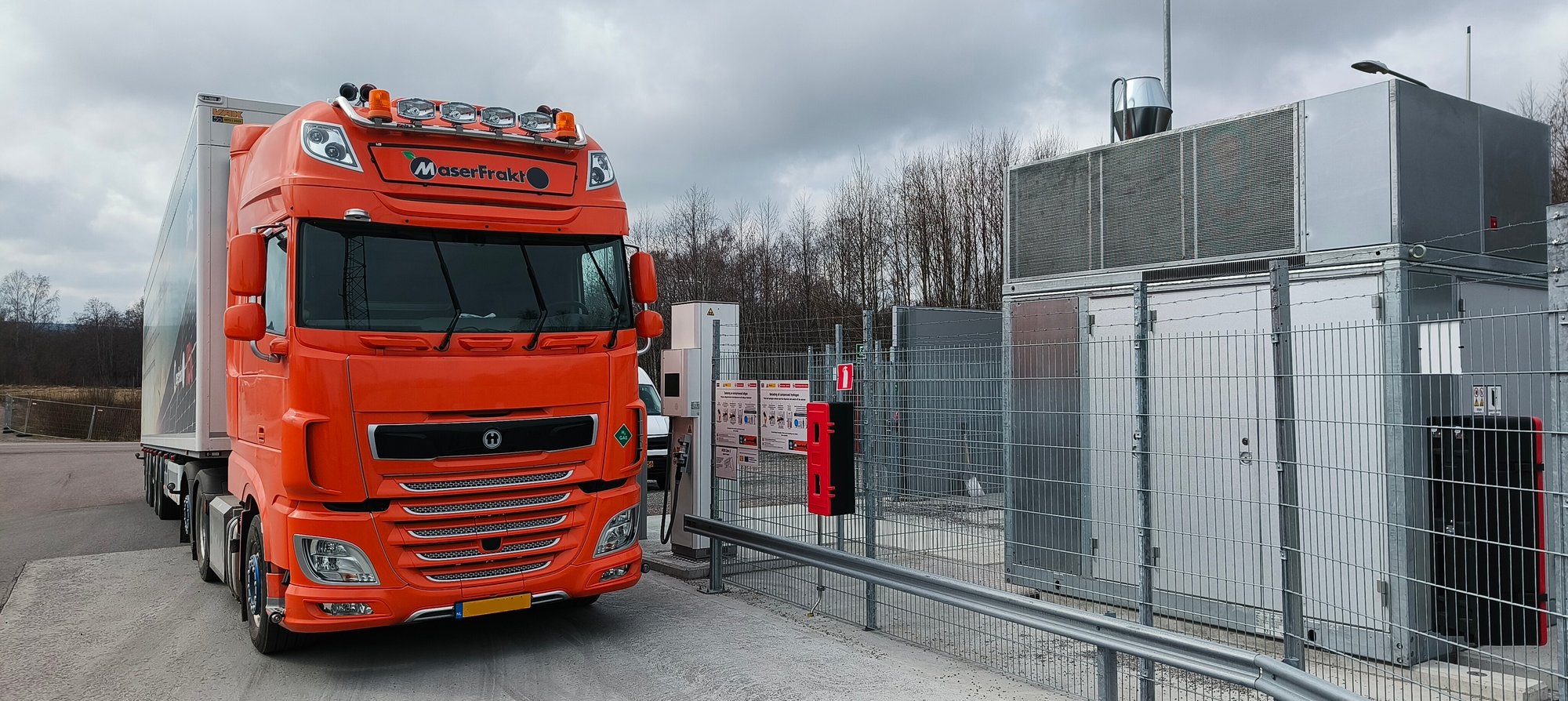 MaserFrakt: Truck Station in Sweden - Cavendish Hydrogen