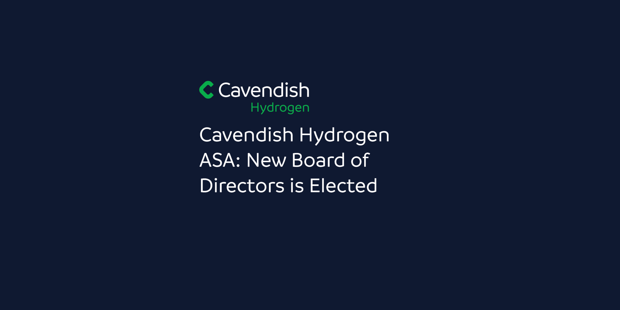 News - Cavendish Hydrogen